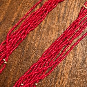 Charlotte Russe | Jewelry | Multilayer Necklace Red | Poshmark